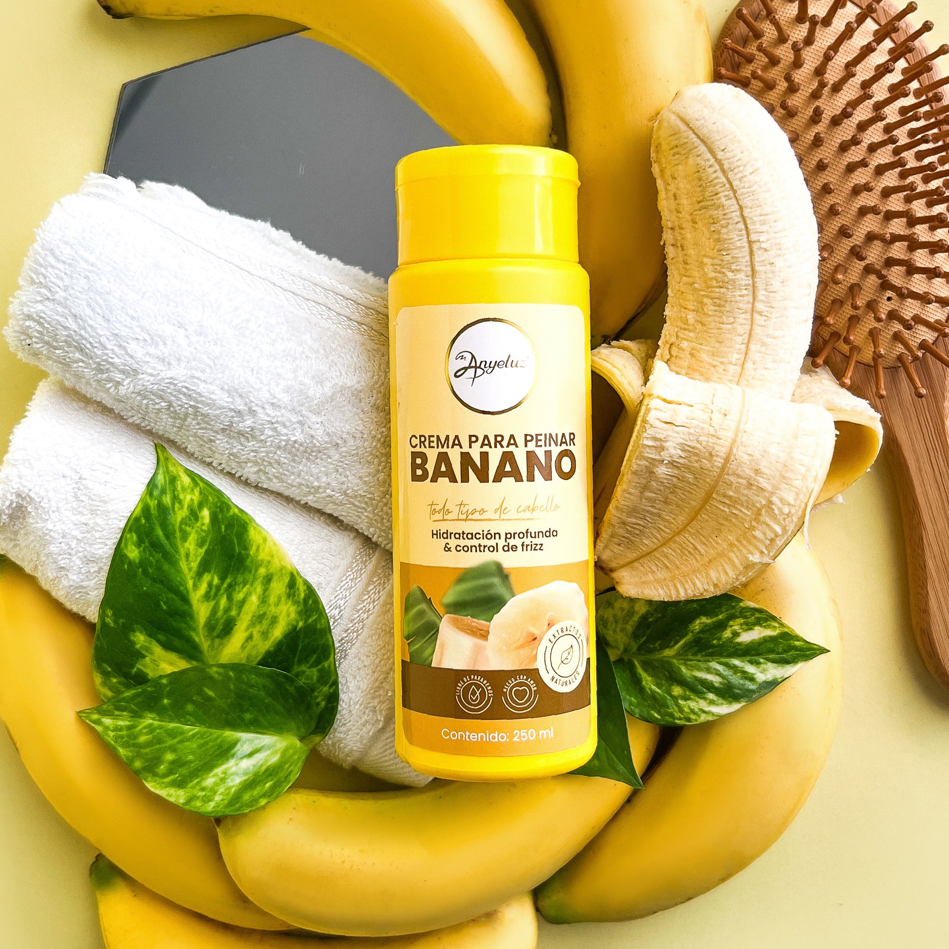 CREMA PARA PEINAR CON BANANO ANYELUZ – Anyeluz