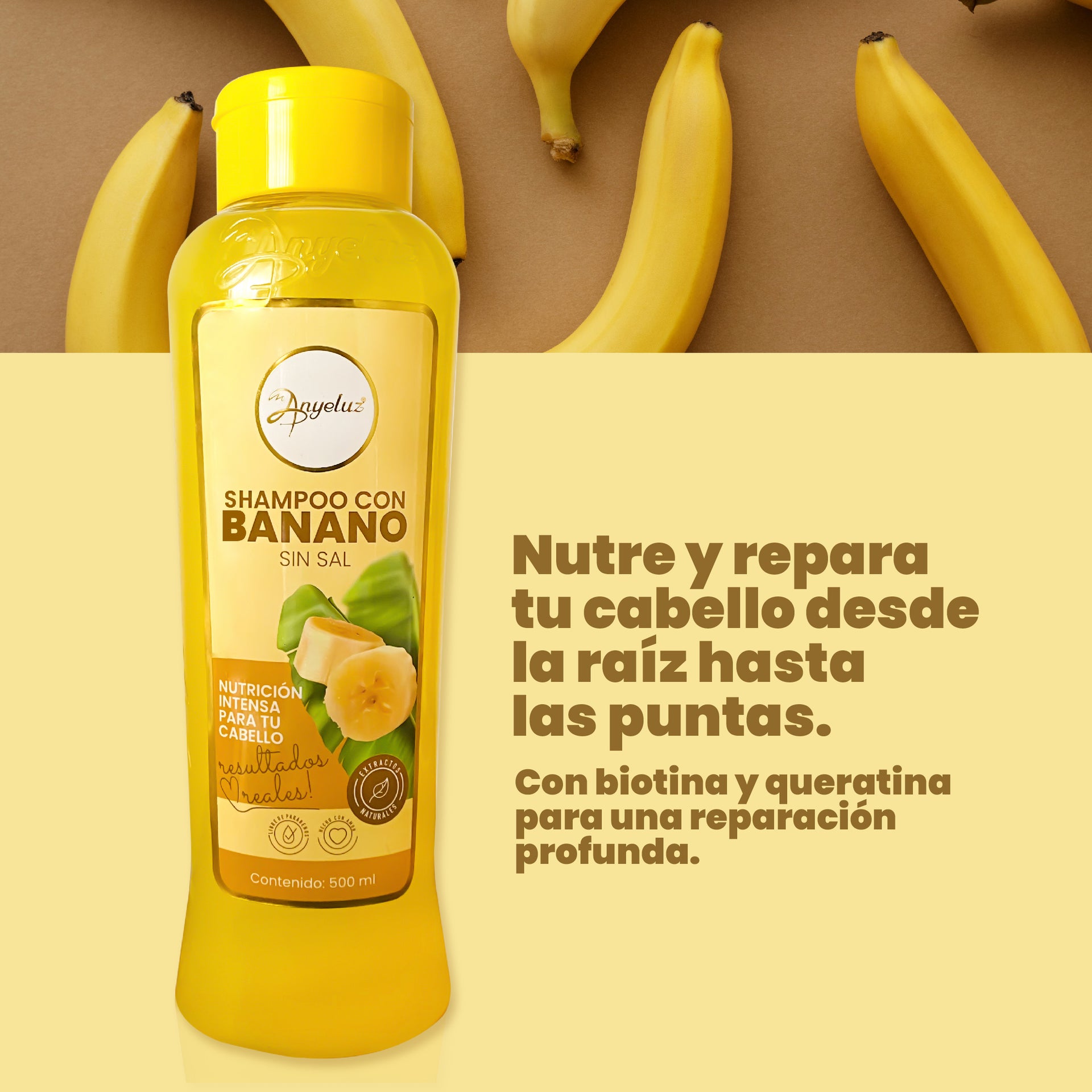 SHAMPOO CON BANANO ANYELUZ – Anyeluz