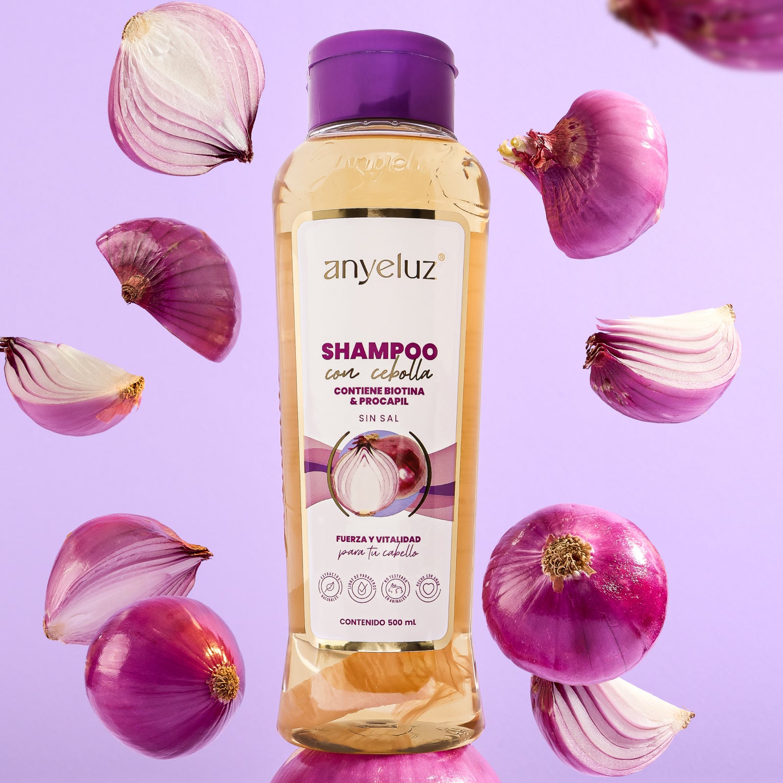 Shampoo de Cebolla con Biotina #1 En El Mundo | Anyeluz