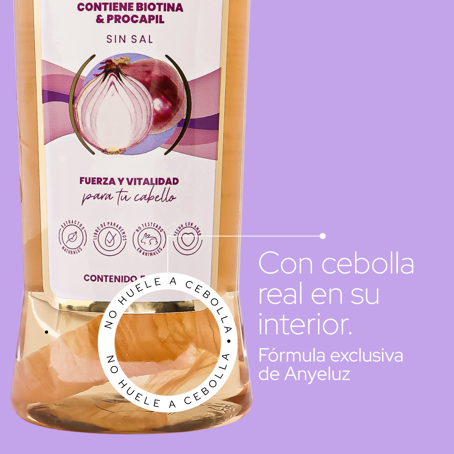 Shampoo de Cebolla con Biotina #1 En El Mundo | Anyeluz